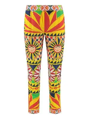 Dolce & Gabbana All-over Print Cropped Trousers - Multicolor