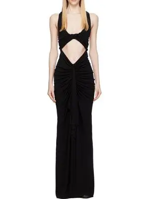 Christopher Esber Vivenda Drape Front Maxi Dress - Black