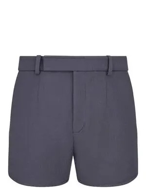Dior Cropped Shorts With Embroidered Logo - Black