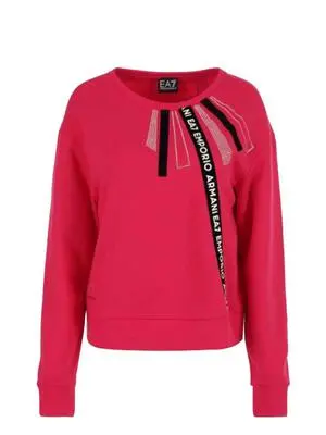 EA7 Hoodie With Logo Detail - Red