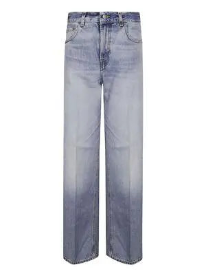 HAIKURE Five-pocket Denim Trousers - Gray