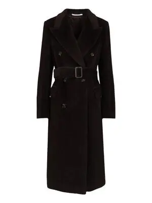 Tagliatore Tagliatore Double-Breasted Belted Coat Black