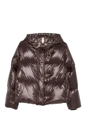 FAY Hooded Quilted Puffer Jacket - Black