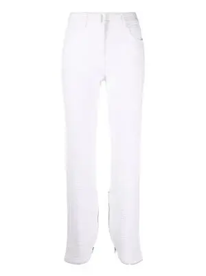 Givenchy Slim-cut 4g-motif Trousers - White