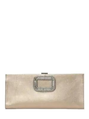 ROGER VIVIER Roger Vivier Embellished Crystal Buckle Clutch