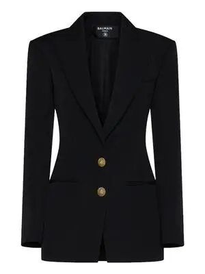 BALMAIN Balmain Single-Breasted Tailored Blazer With Lion Button Detail