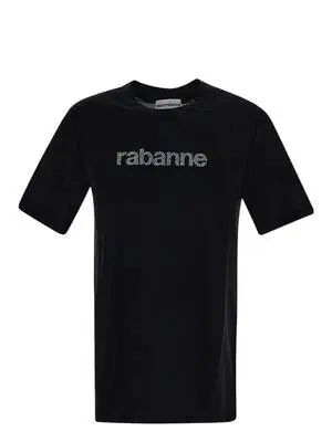 Rabanne Faded Logo T-shirt - Black