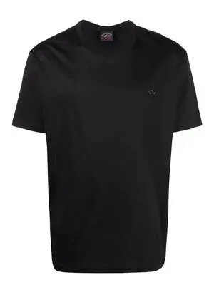PAUL  SHARK Embroidered Logo T-shirt - Black