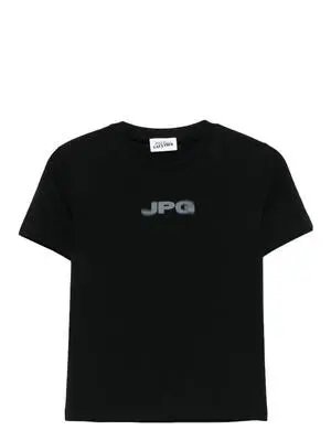 JEAN PAUL GAULTIER Crewneck Short Sleeve Logo T-shirt - Black
