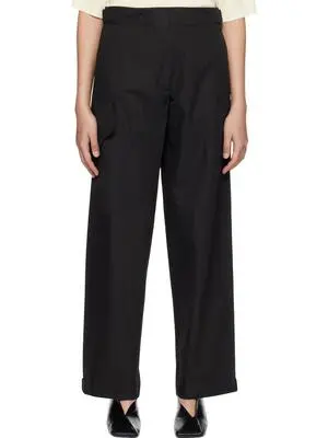 Studio Nicholson High-waisted Tailored Cargo Pants - Black