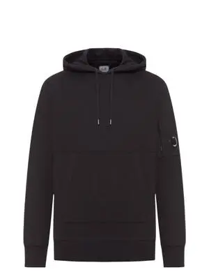 C.P. COMPANY C.P. Company Logo-Print Drawstring Hoodie Black