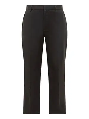 Off-White High Waist Straight Leg Pants - Black