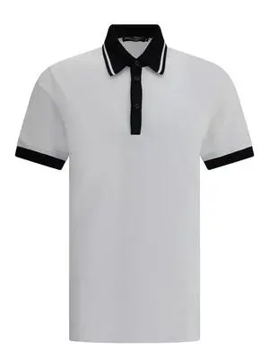 Dolce & Gabbana Dolce Gabbana Logo Printed Polo Shirt - Gray
