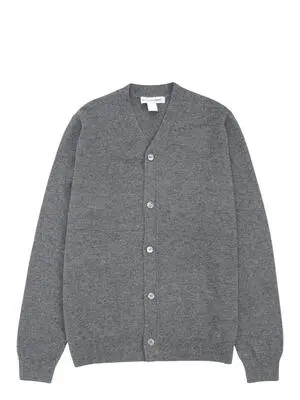 Comme Des Garçons V-neck Long-sleeved Sweater - Gray