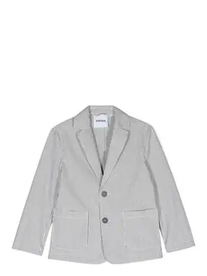 Aspesi Single-breasted Pinstriped Blazer - Gray