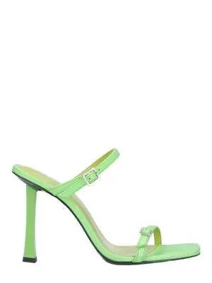 By Far Buck-down Detail Sandals - Green