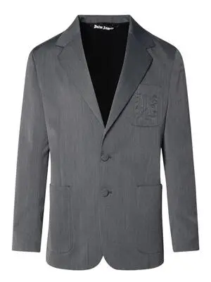 Palm Angels Single-breasted Tailored Blazer - Gray