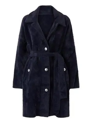 Pinko Belted Coat - Blue
