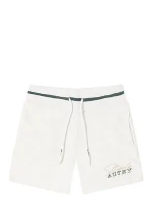AUTRY Staple Wide-leg Shorts With Elasticated Waist - White