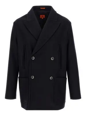 Barena Venezia Double-breasted Peak-lapel Coat - Black