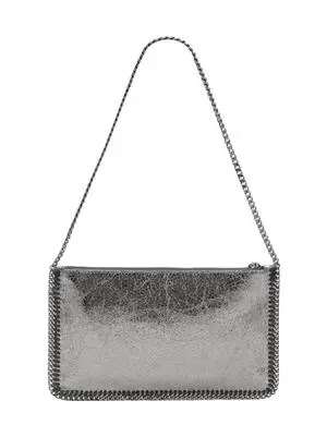 Stella McCartney Falabella Metallic Clutch Bag - Gray