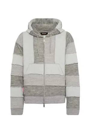 Dsquared2 X Magliano Zip-up Hoodie With Exterior Seams - Grey