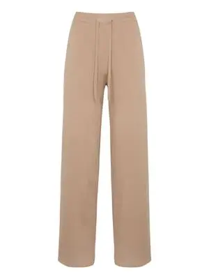 YVES SALOMON Knitted Trousers - Camel