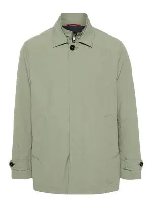 FAY Layered-design Jacket With Classic Collar - Gray