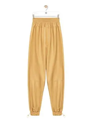 Loewe Elasticated Trousers In Papery Nappa - Yellow