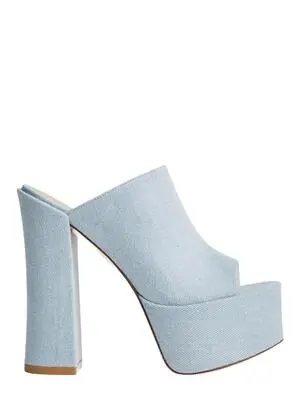 STUART WEITZMAN Open Toe High Heel Platform Sandals - Blue