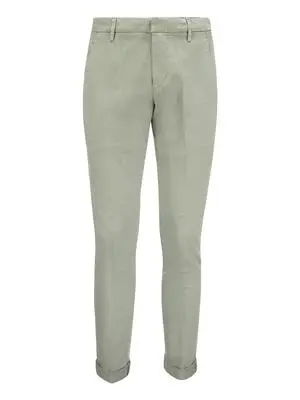 DONDUP Mid Rise Slim Fit Trousers - Light Grey