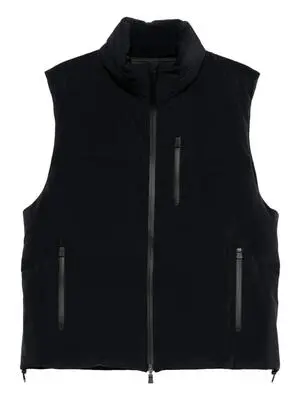Herno High Collar Zip Vest - Black