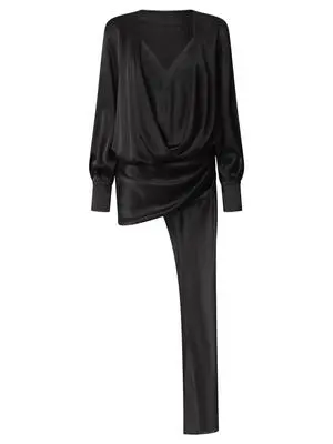PINKO Pinko Asymmetrical Draped Mini Dress
