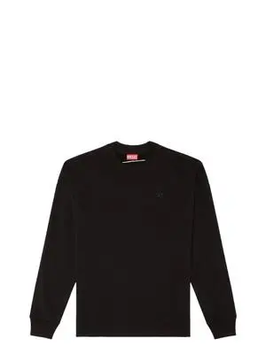 DIESEL® S-rob-megoval-d Logo Embroidered Sweatshirt - Black