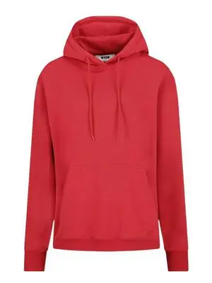 MSGM Logo Hooded Sweater - Red