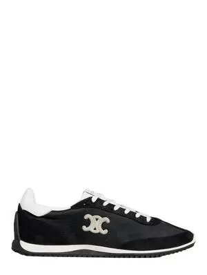 Celine Racer Sneaker In Nylon, Suede Calfskin, And Calfskin - Black