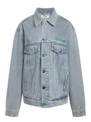 LIUREGALI Logo Denim Jacket - Gray