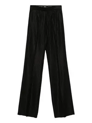 Amiri Striped Creased Flare Trousers - Black