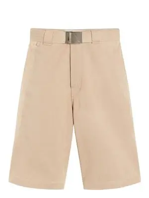 LANVIN Embroidered Logo Bermuda Shorts - Nude