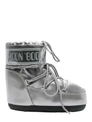 Moon Boot Classic Low Glance Lace-up Snow Boots - Silver