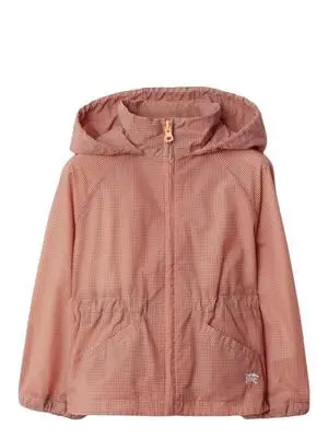 Burberry Check-pattern Hooded Jacket - Pink