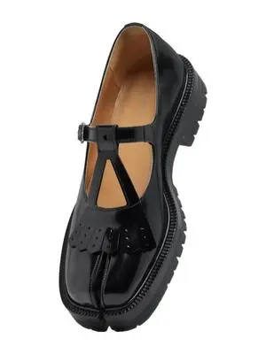 MAISON MARGIELA Maison Margiela Tabi County Mary Jane Shoes With Buckled T-Bar Strap And Fringe Detailing