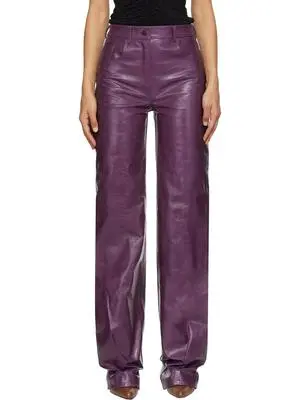16Arlington Vante High-waisted Straight-leg Trousers - Red
