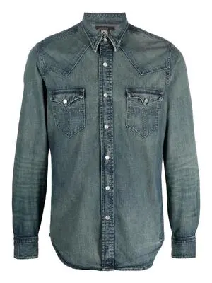 RALPH LAUREN Ralph Lauren RRL Dark-Washed Western Denim Shirt