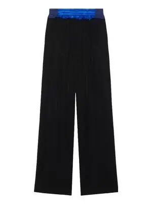 Balenciaga Contrast Waistband Tailored Track Pants - Black