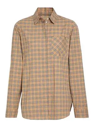 Burberry Classic Check Cotton Shirt - Nude