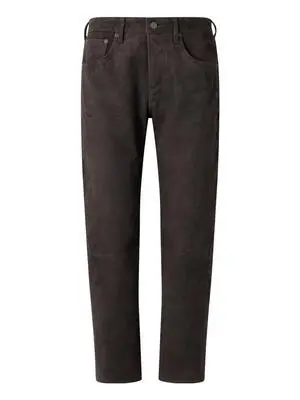 Citizens Of Humanity Suede Straight-leg Trousers - Chocolate