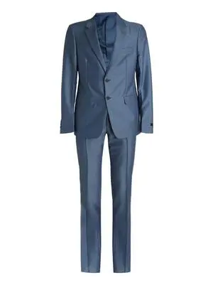 Prada Single-breasted Long-sleeved Suit - Blue