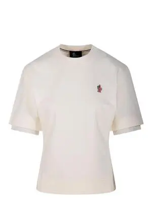 Moncler Moncler Grenoble Logo Patch Crewneck T-Shirt White/ivory