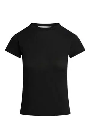 AYA MUSE Crewneck T-shirt With Short Sleeves And Straight Hem - Black